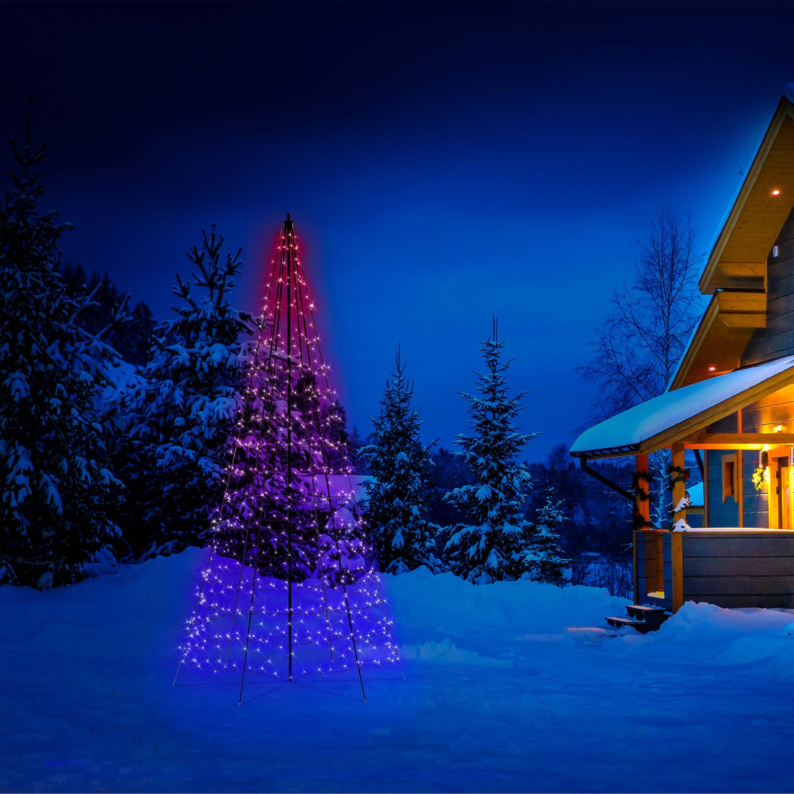 3D Light Tree: Smart LED Outdoor Christmas Tree | Twinkly