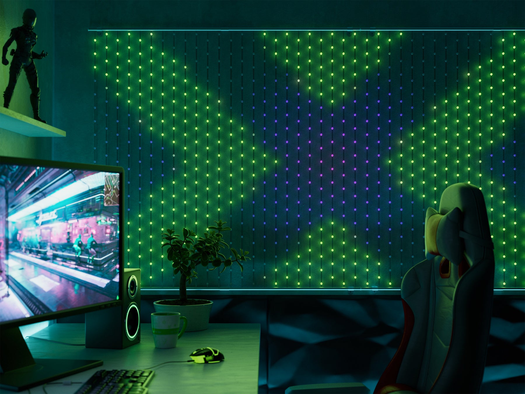 Matrix: Smart LED Light Curtain for Decor & Gaming | Twinkly